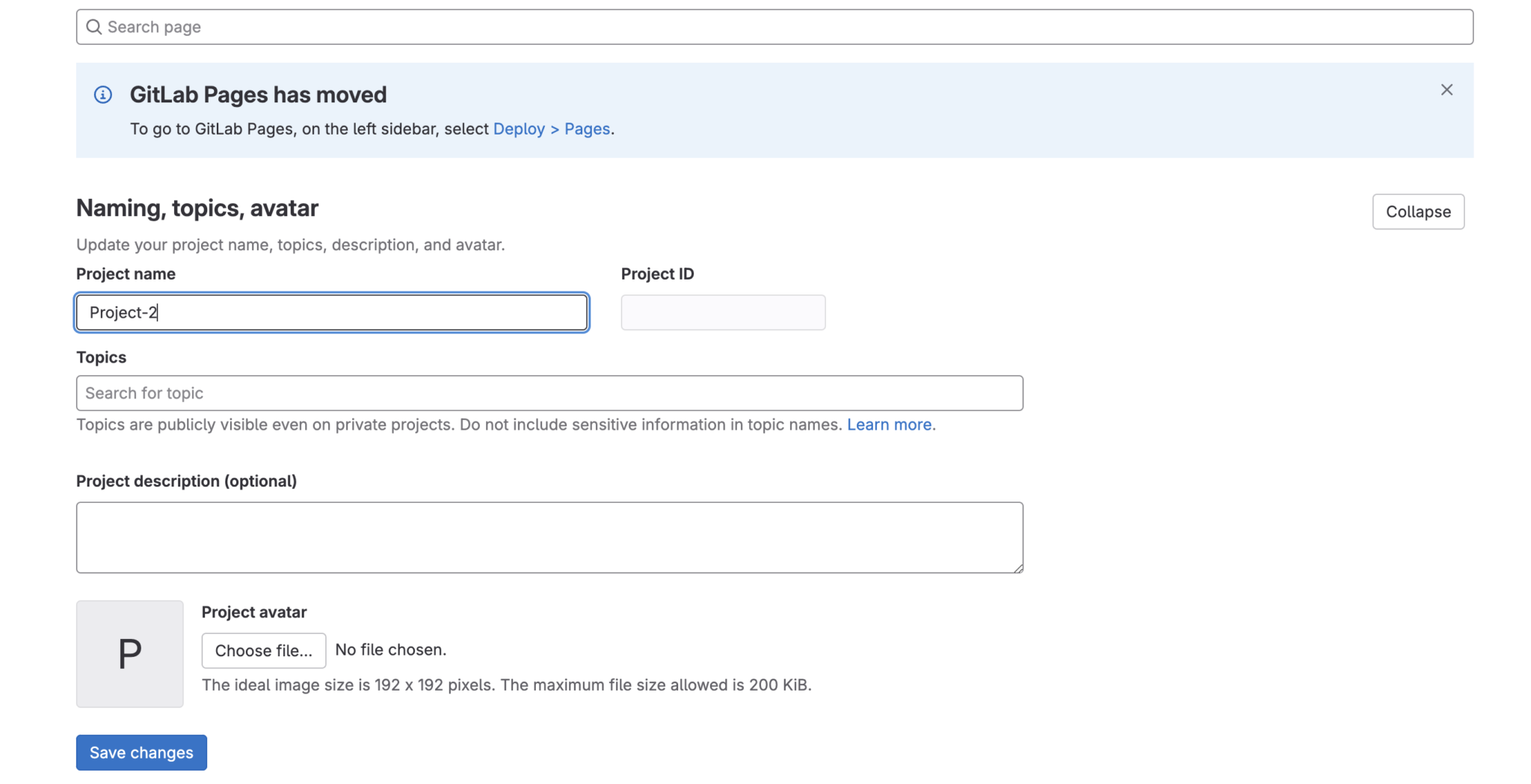 GitLab – プロジェクト名を変更する